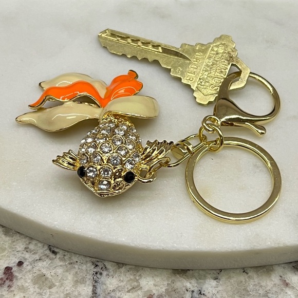 Accessories | 22 Big Sparkly Koi Goldfish Keychain | Poshmark